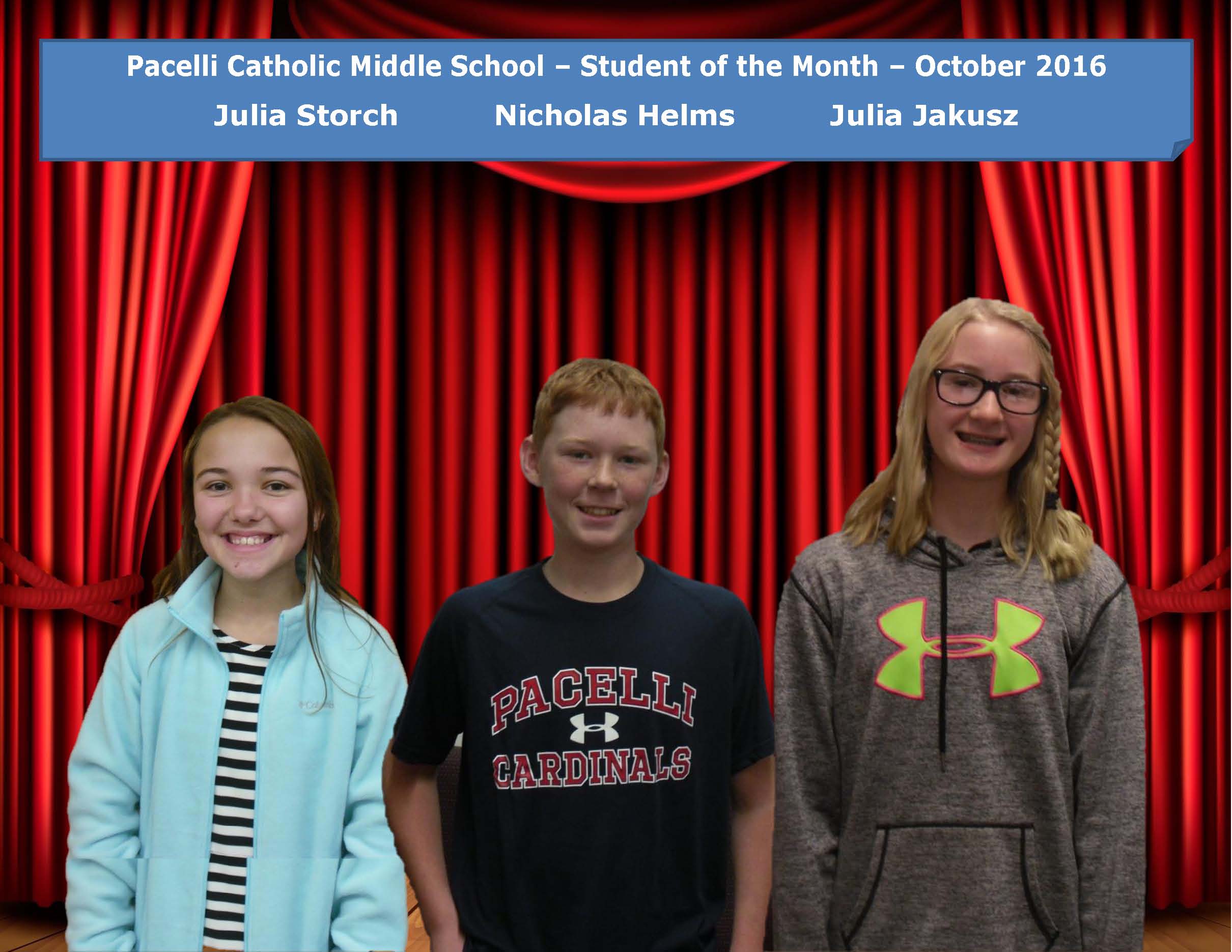 Pacelli Catholic Schools | pcms-student-of-the-month-10-16