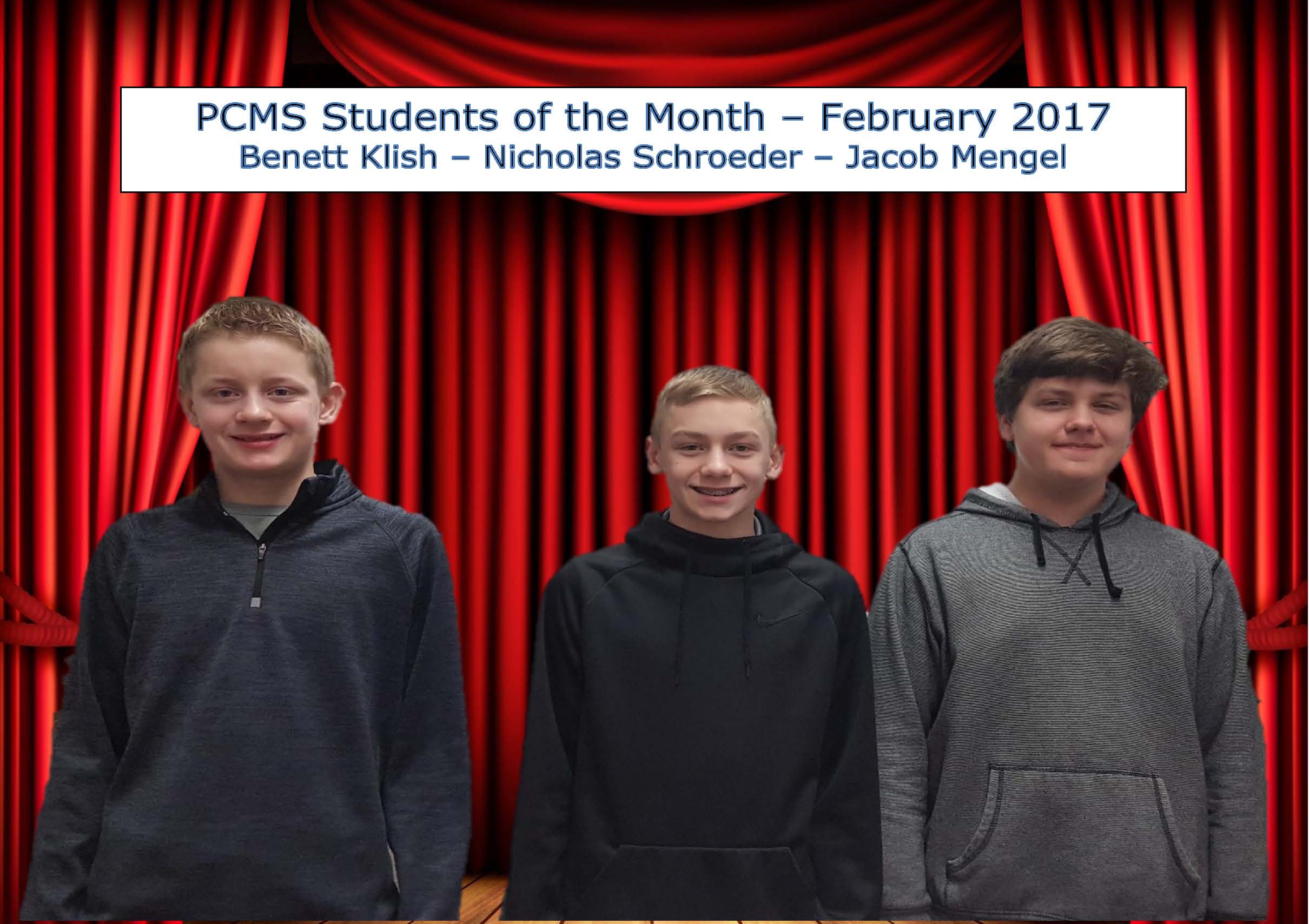 Pacelli Catholic Schools | PCMS Student of the Month 2-17
