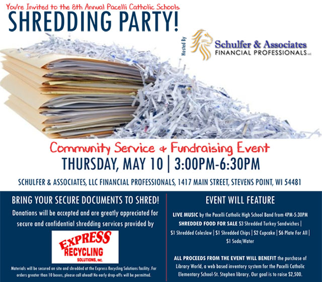 Pacelli Catholic Schools | Shredding Party 2018 Home Slideshow Image