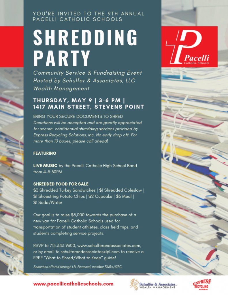 Pacelli Catholic Schools | 9th Annual Shredding Party