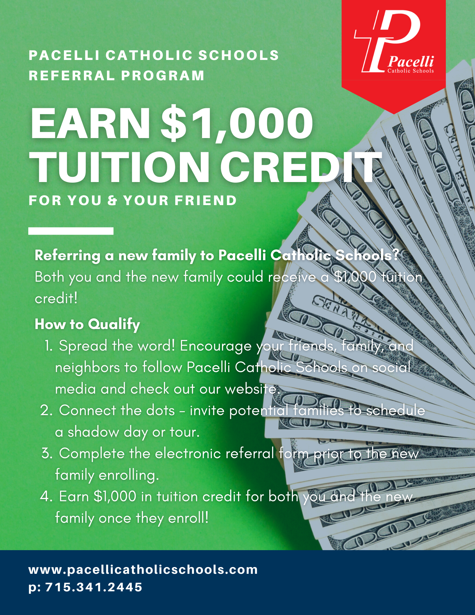 Pacelli Catholic Schools | 2023 Referral Program Image