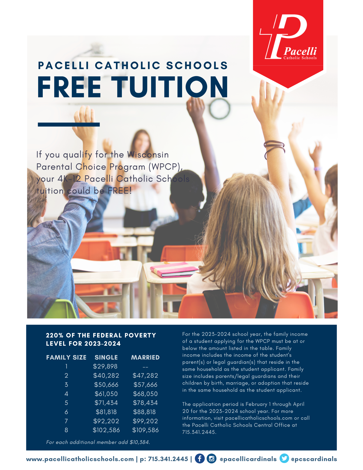 Pacelli Catholic Schools | 2023 WPCP Flyer
