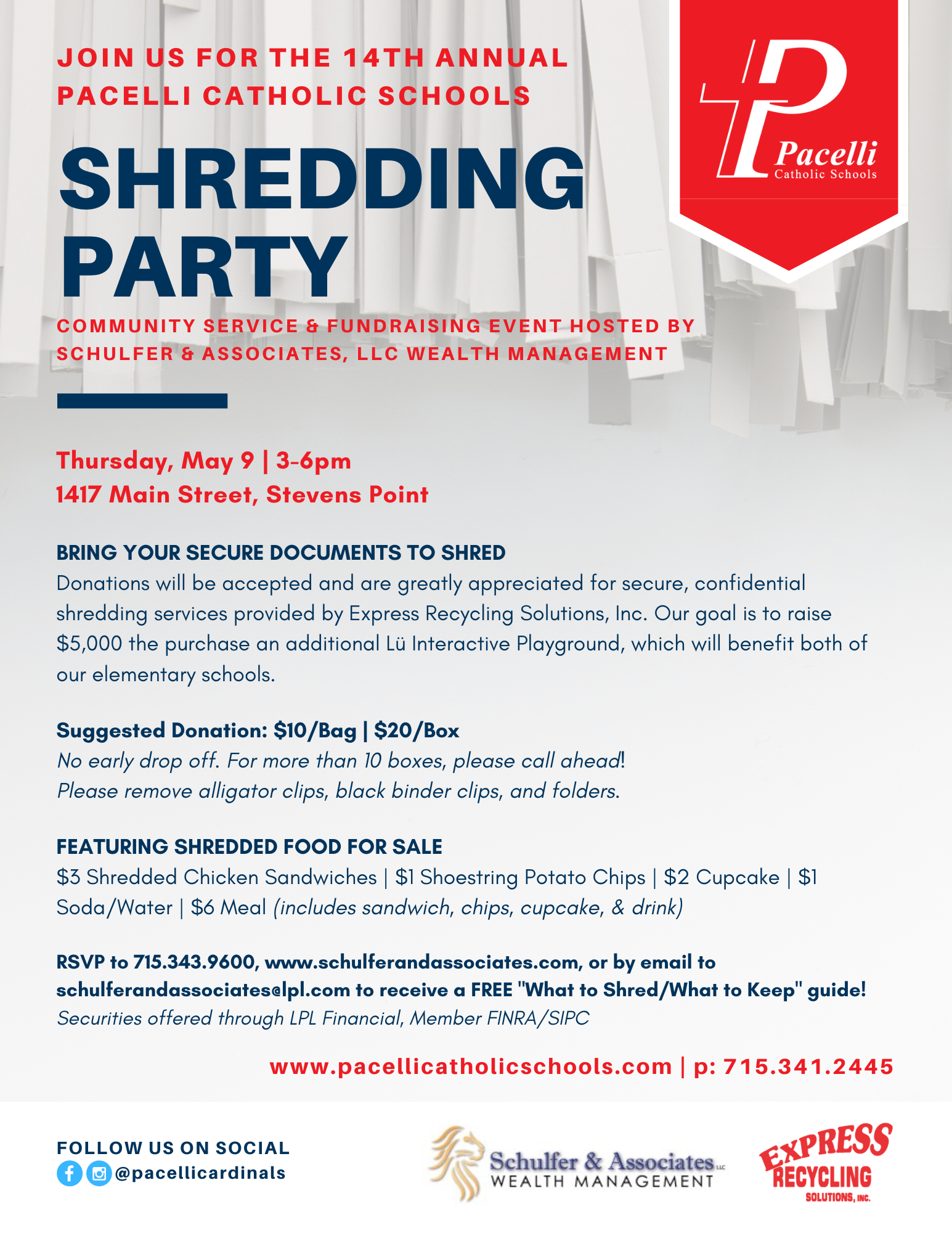 Pacelli Catholic Schools | 2024 Shredding Party Flyer (1)