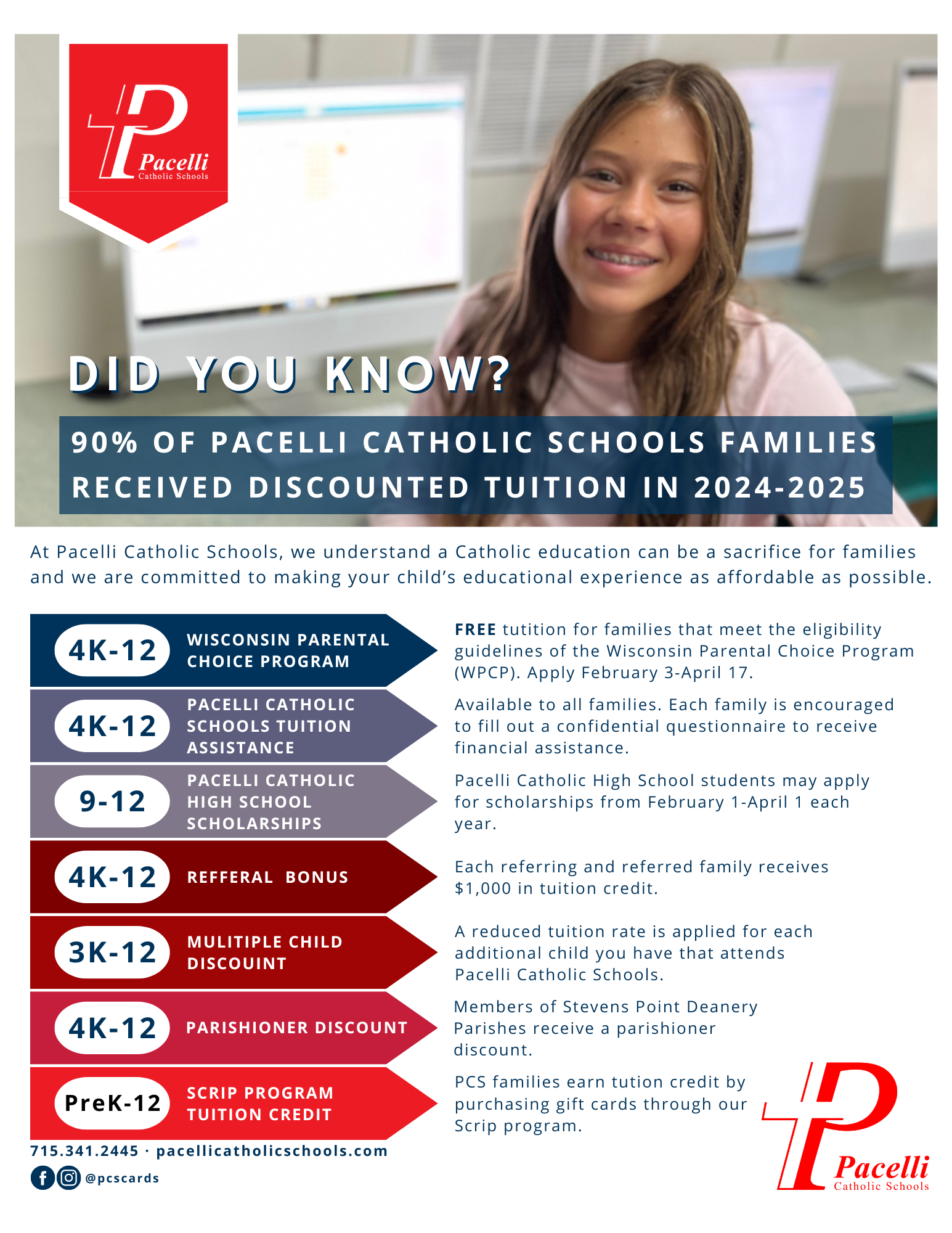 Pacelli Catholic Schools | 2025 Affordability Flyers